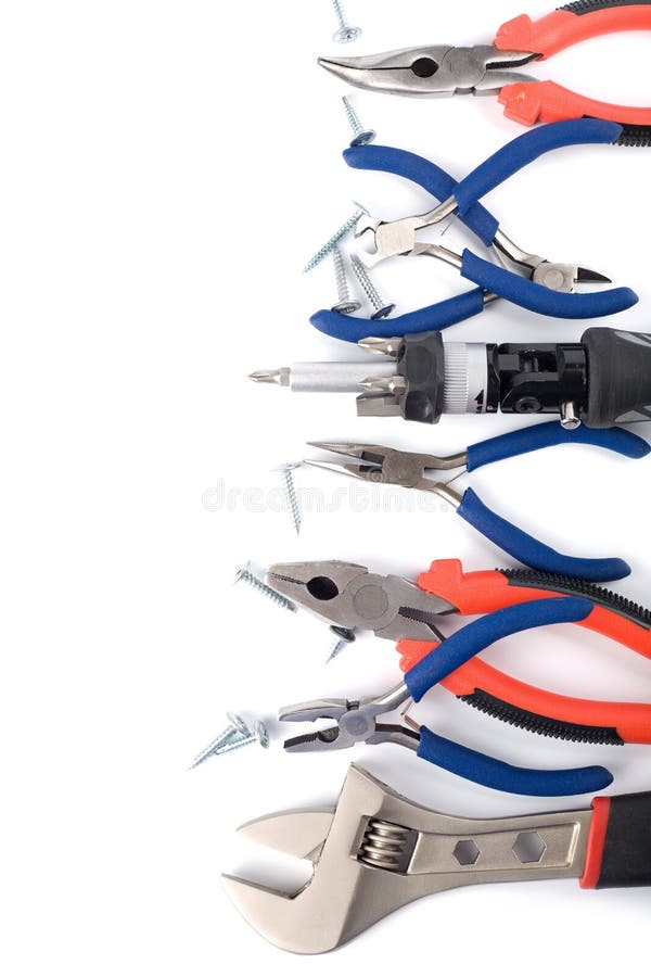 Set of Colorful Tools Isolated Stock Image - Image of mend ...