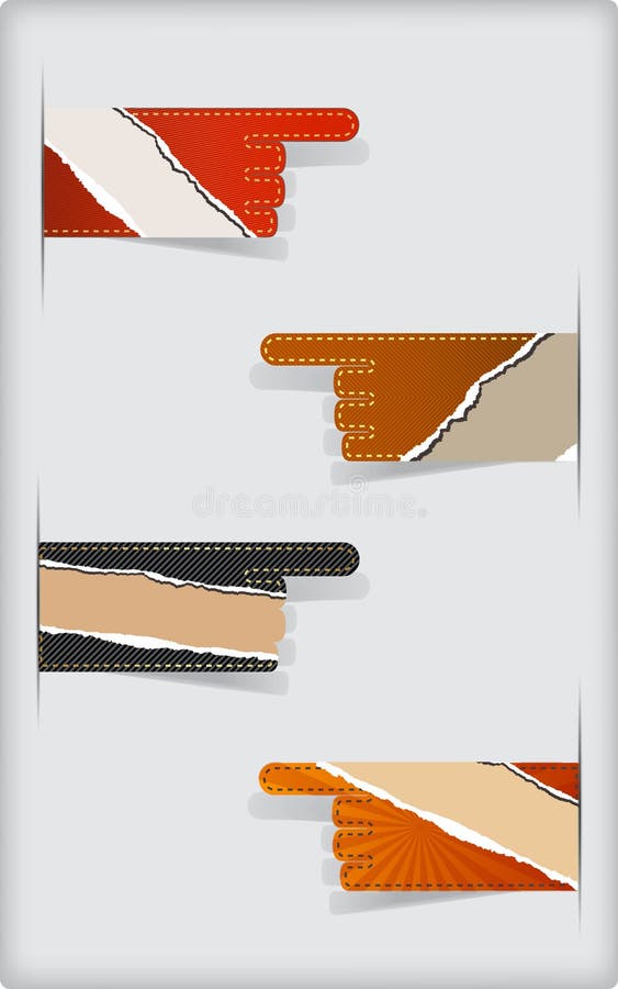 Set Of Colorful Torn Blank Stickers. Stock Vector - Illustration of ...