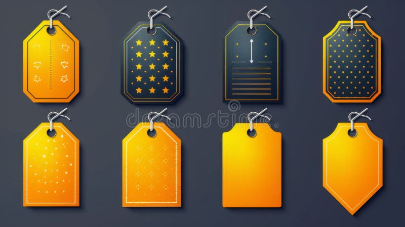 A Set of Colorful Trade Labels. Labels without Stickers Stock ...