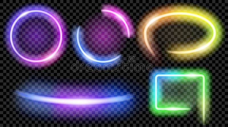 Colorful neon frames stock vector. Illustration of decoration - 109045721