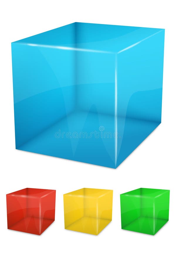 3d Translucent cubes stock vector. Illustration of vector - 8999291