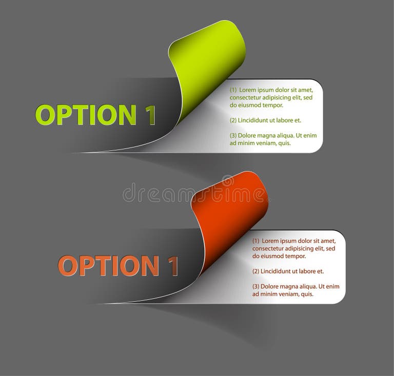 Set of Colorful Vector Sample Option Stickers Stock Vector ...
