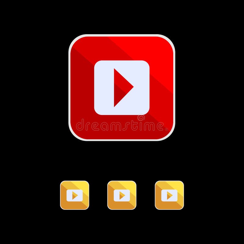 Set Colorful Video or Movie Player Icon for Smart Phone Application and ...