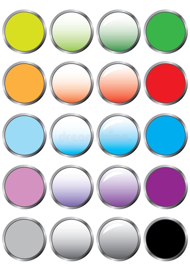 Set colors buttons. stock illustration. Illustration of graphic - 117682374