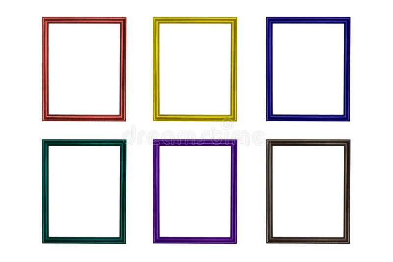 Colorful picture frames stock image. Image of blank, border - 21425195
