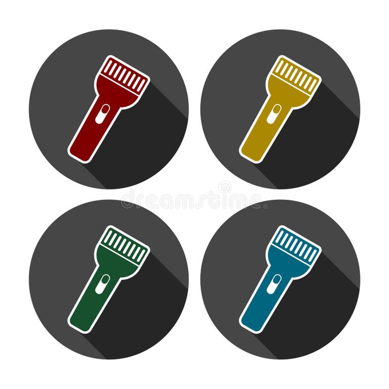Set of Colorfully Flashlights Vector Illustration Stock Vector ...