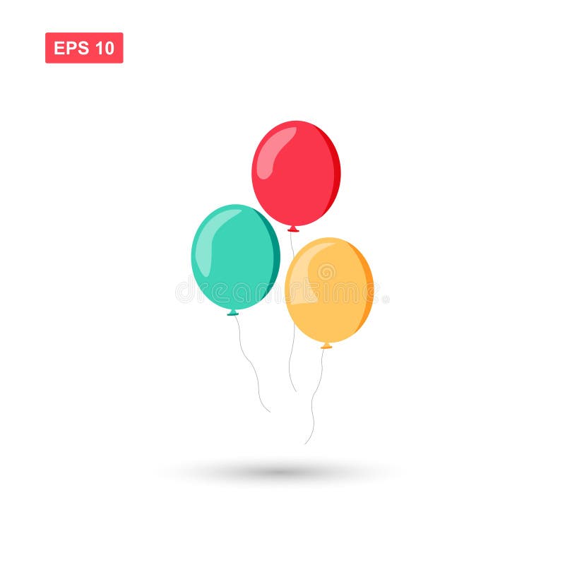 Set Colors of Baloon Vector Isolated Stock Vector - Illustration of ...