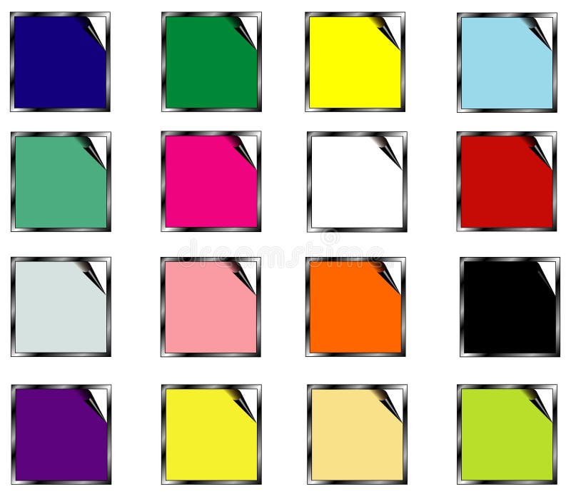 Set Colors Stickers - Vector Stock Illustration - Illustration of label ...
