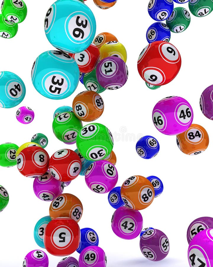 A Set of Colouored Bingo Balls Stock Illustration - Illustration of ...
