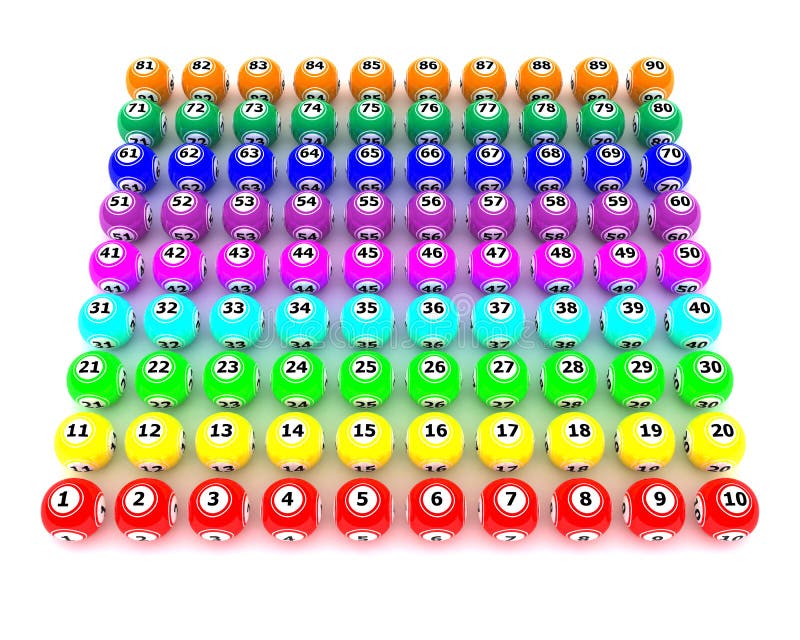 A Set of Colouored Bingo Balls Stock Illustration - Illustration of ...