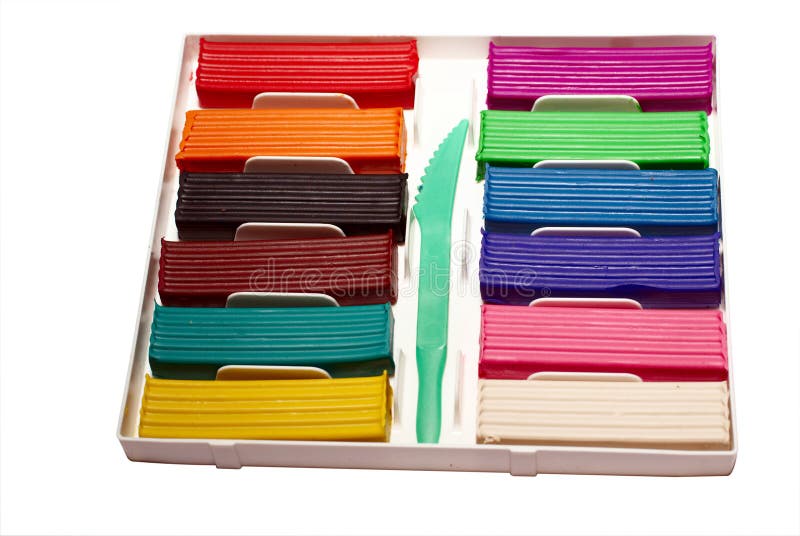 Set of coloured plasticine stock photo. Image of close - 11806480