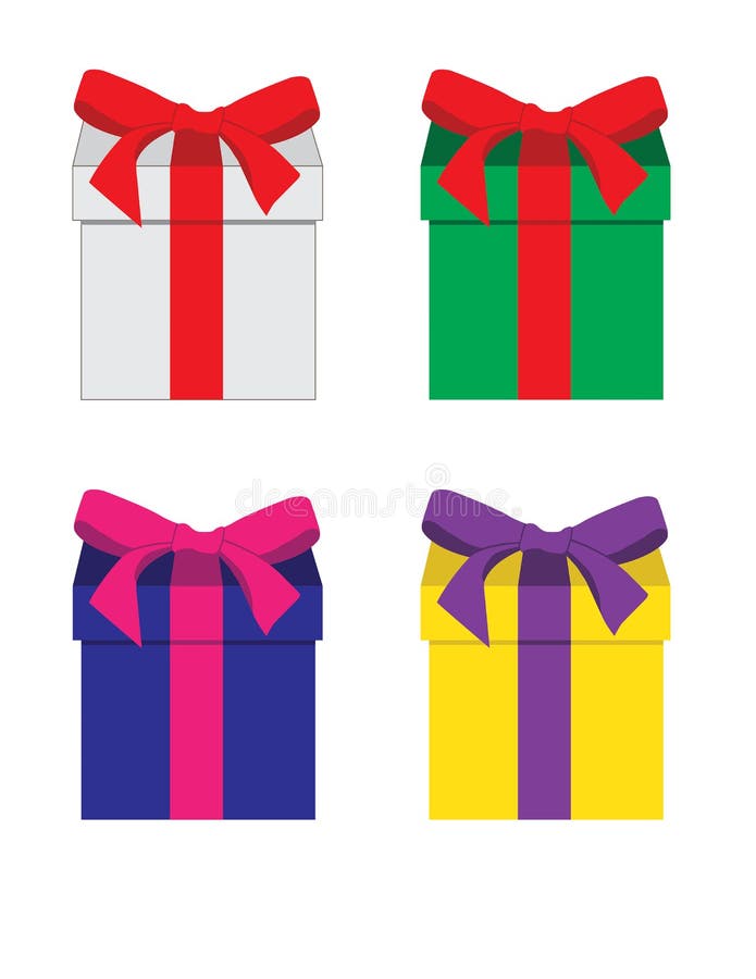 Set of Colourful Gift Boxes Stock Vector - Illustration of element ...