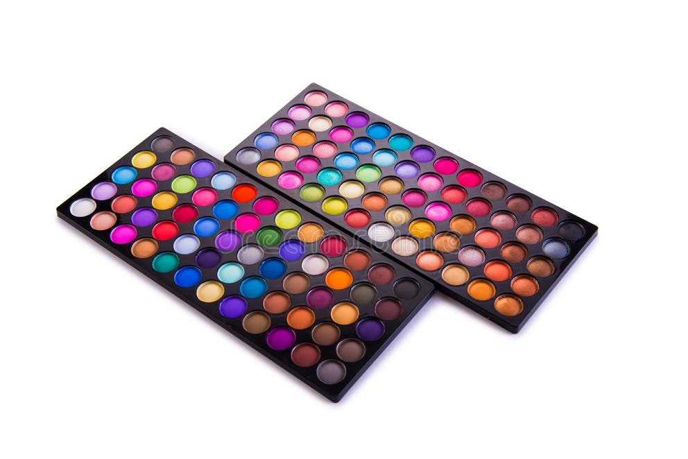 The Set of Colourful Shadow for Make-up Isolated on White Stock Image ...