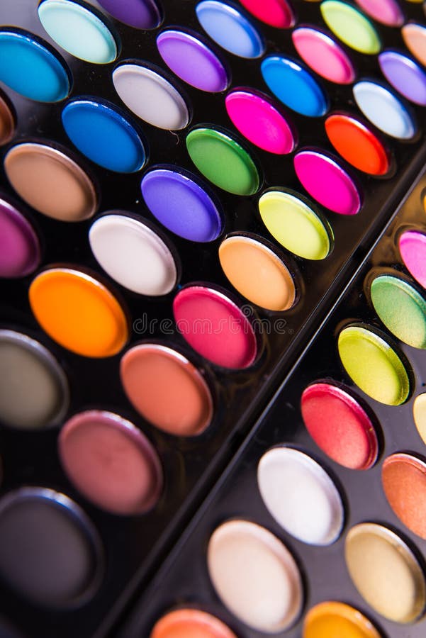 The Set of Colourful Shadow for Make-up Isolated on White Stock Photo ...