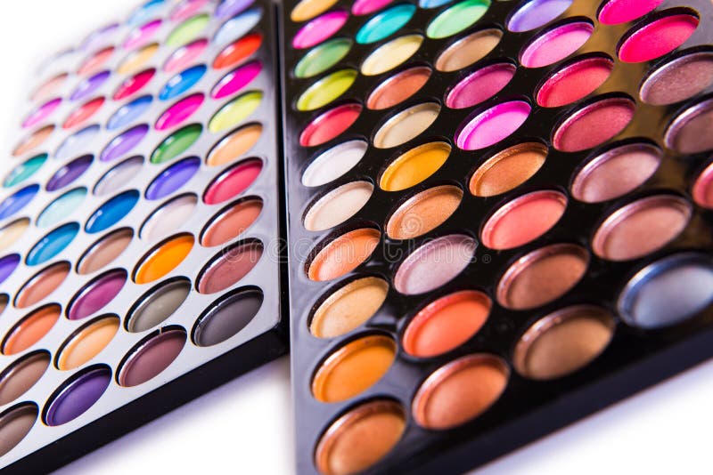 The Set of Colourful Shadow for Make-up Isolated on White Stock Image ...