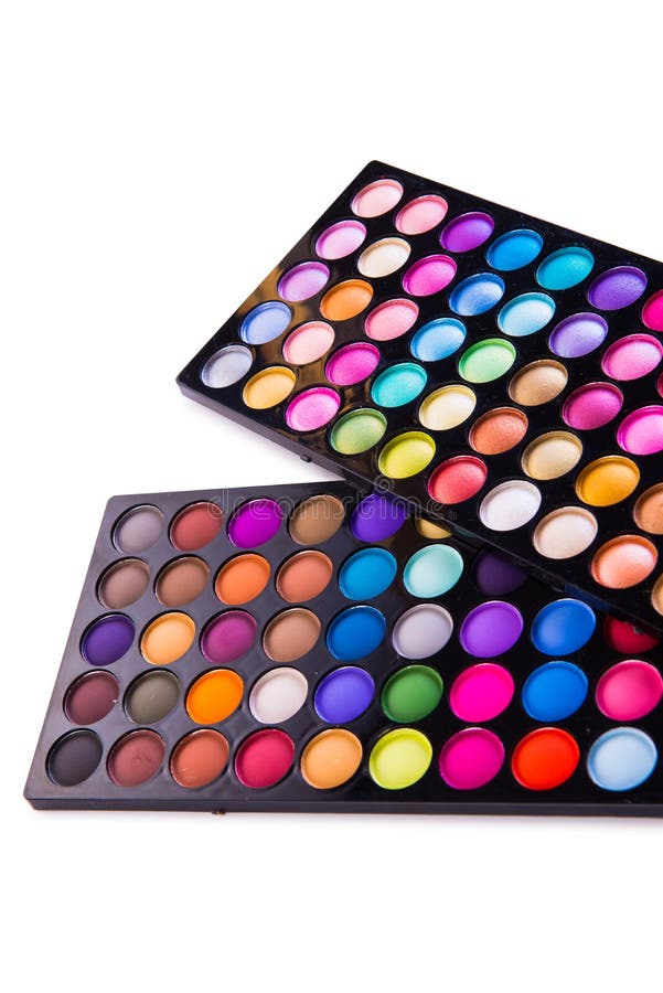 The Set of Colourful Shadow for Make-up Isolated on White Stock Image ...