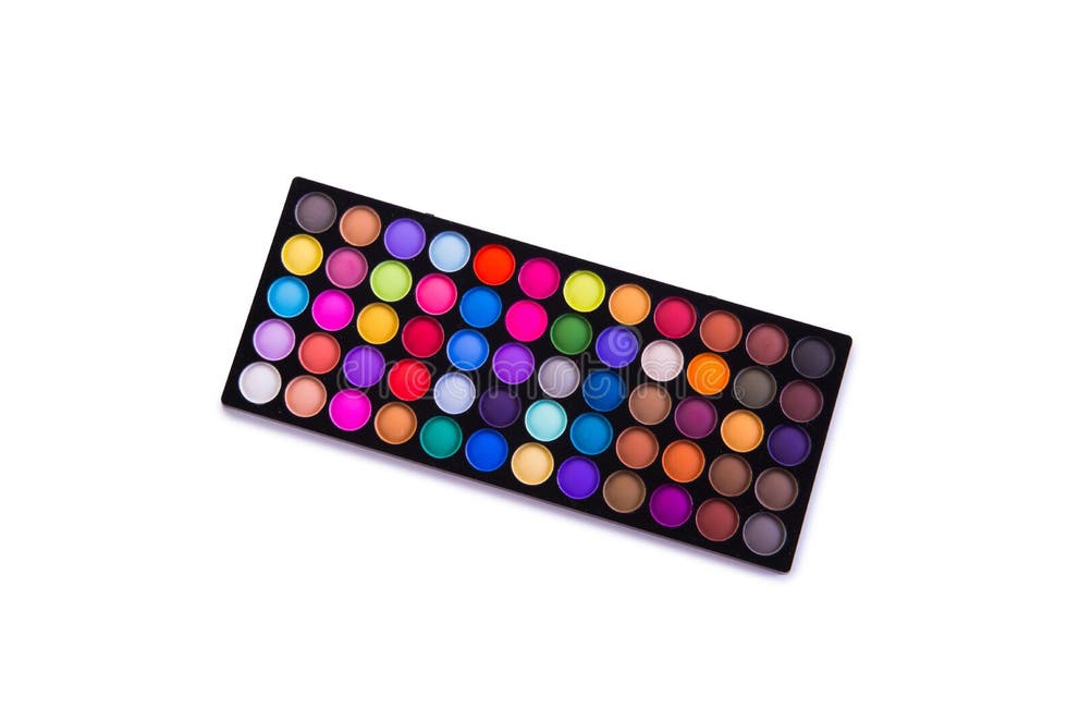 The Set of Colourful Shadow for Make-up Isolated on White Stock Image ...