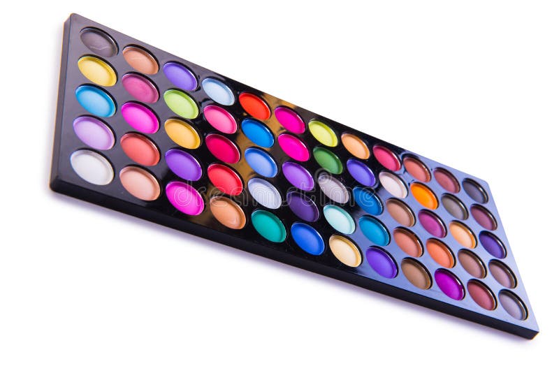 The Set of Colourful Shadow for Make-up Isolated on White Stock Photo ...