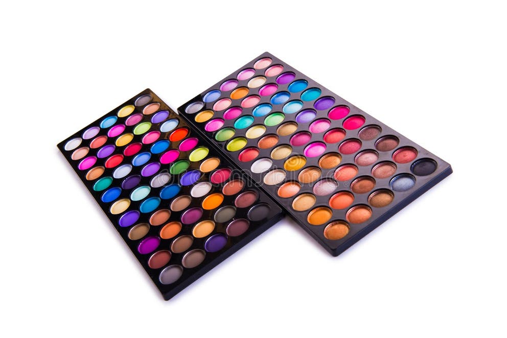 The Set of Colourful Shadow for Make-up Isolated on White Stock Photo ...