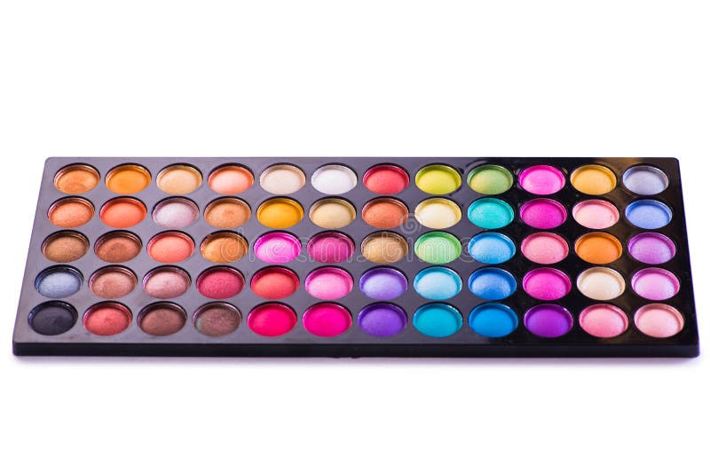 The Set of Colourful Shadow for Make-up Isolated on White Stock Image ...