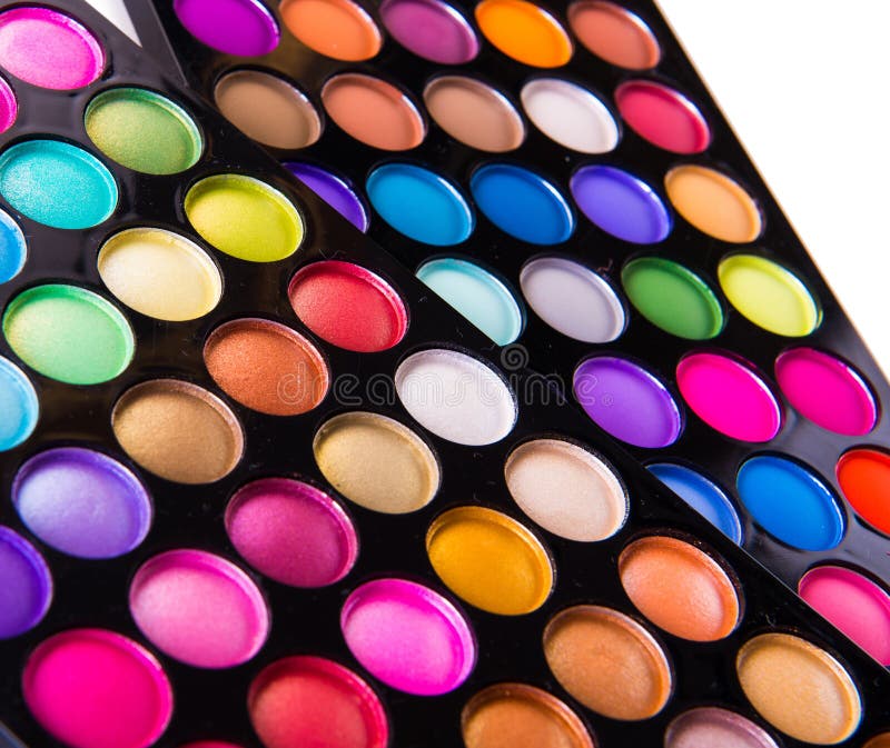 Set of Colourful Shadow for Make-up Isolated on White Stock Image ...