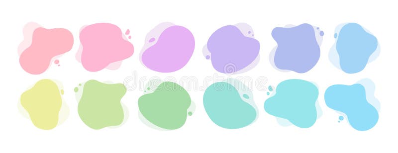 Set of Colourful Vector Liquid Splash Shapes. Stock Vector ...