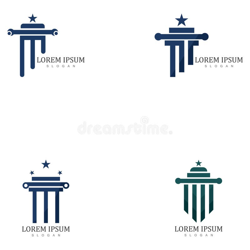 Set of Column Logo and Symbol Template Vector Illustration Design ...