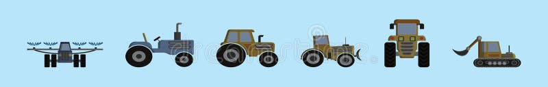 Set of Combine Cartoon Icon Design Template with Various Models. Vector ...