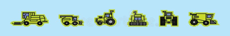 Set of Combine Cartoon Icon Design Template with Various Models. Vector ...