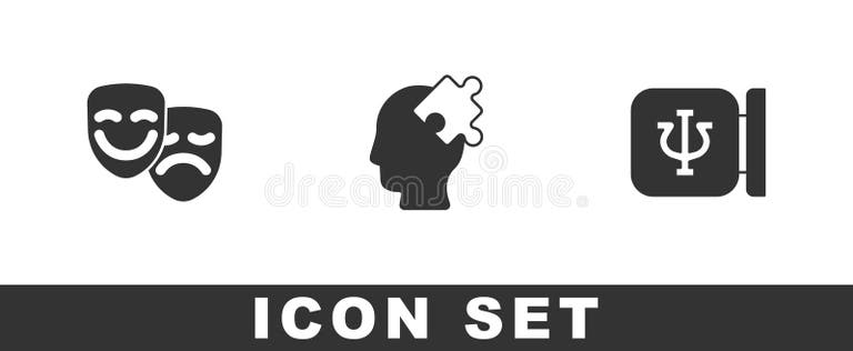 Set Comedy and Tragedy Masks, Solution To the Problem and Psychology ...