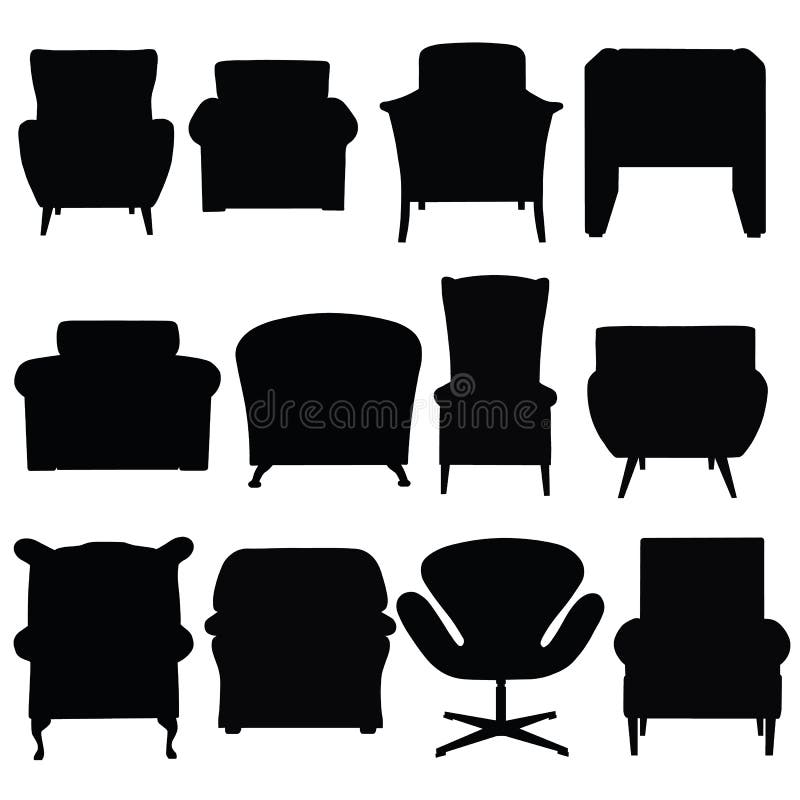A Set of Comfortable Chairs for Home and Office. Stock Vector ...