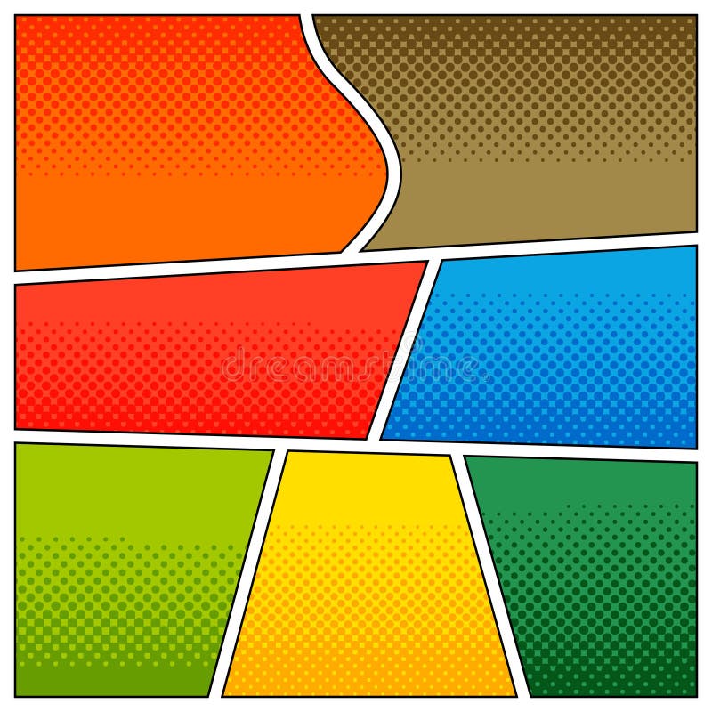Set of Comic Book Backgrounds Stock Vector - Illustration of empty ...