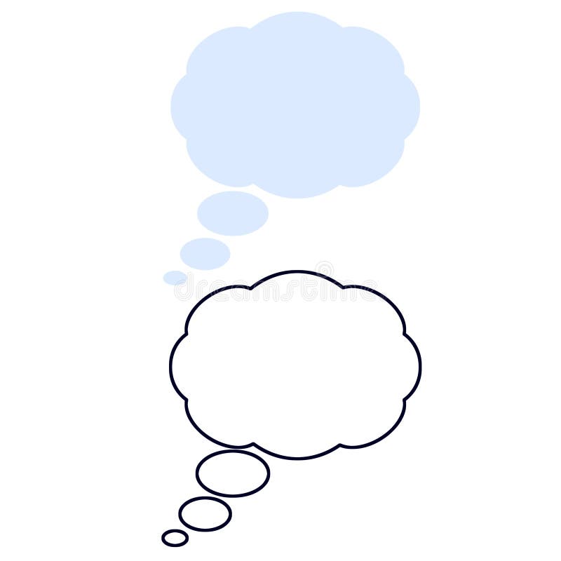 Bubble Cloud Thinking. Set of Comic Book Icon of Conversation and ...