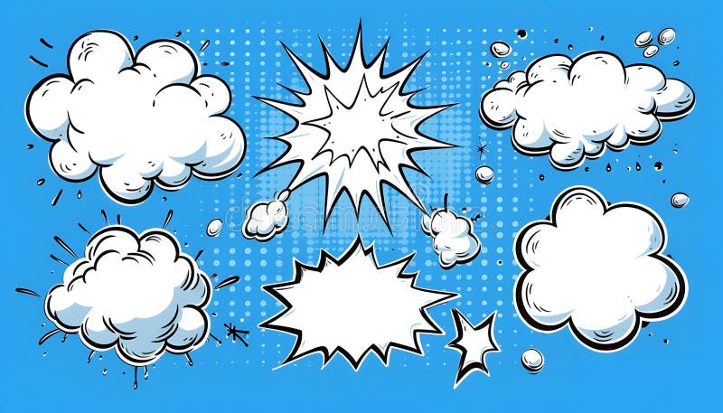 A Set of Comic Bubbles and Elements Stock Illustration - Illustration ...