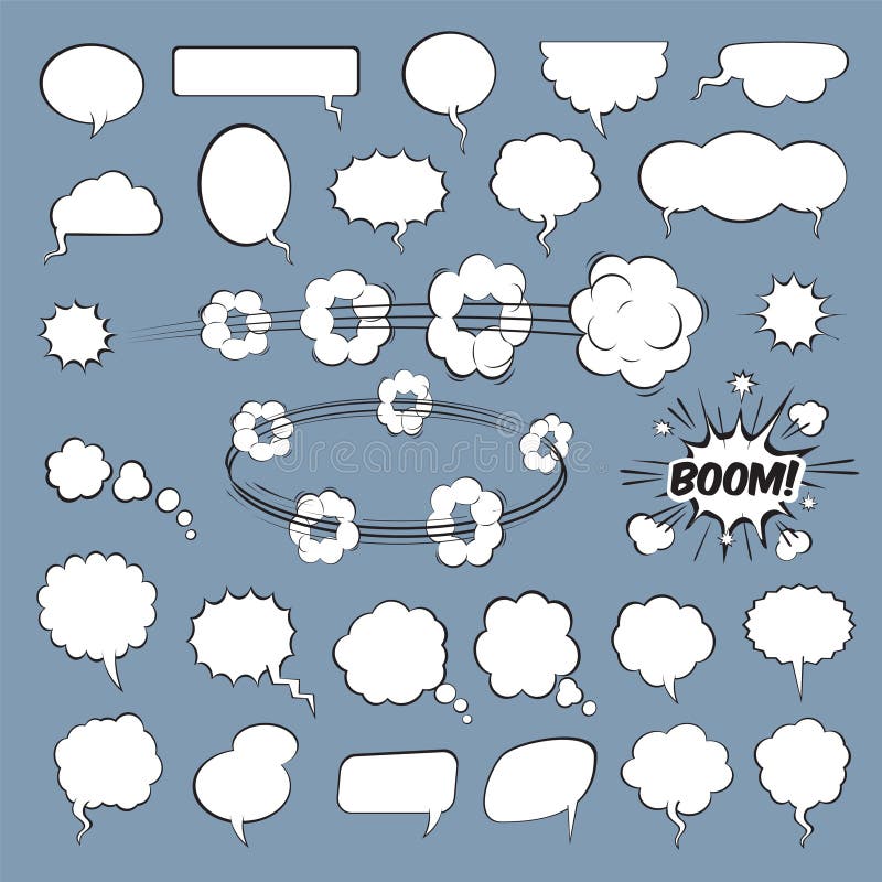 Set of Comic Speech Balloons. Vector Illustration Stock Vector ...