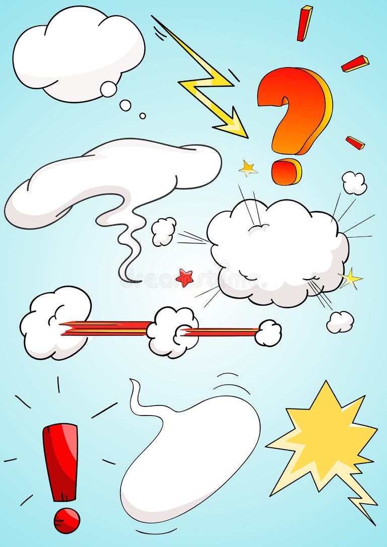 Comic Speech Bubbles Sound Exclamation Stock Illustrations – 313 Comic ...