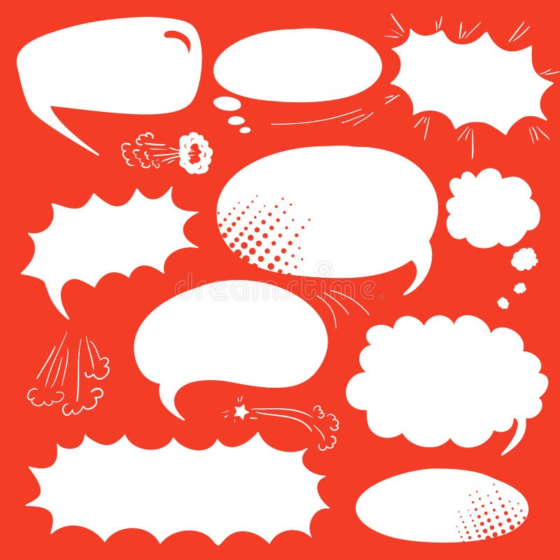 Set comics bubbles stock vector. Illustration of outline - 46775496
