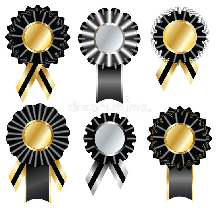 Set of Commemorative Label and Ribbon Stock Vector - Illustration of ...