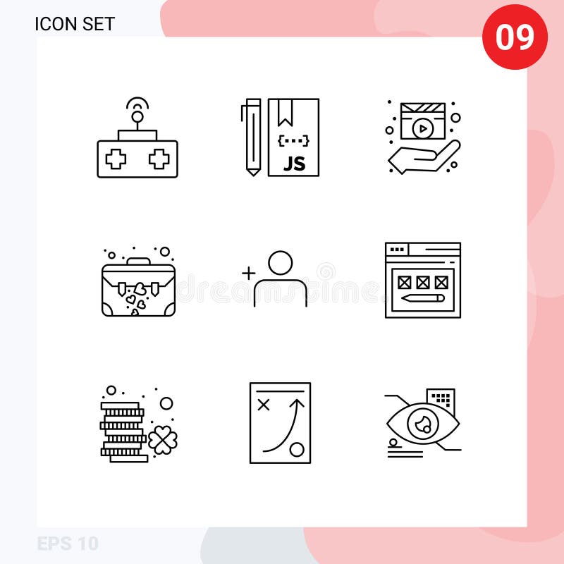 Set of 9 Commercial Outlines Pack for Suit Case, Brief, Programming ... Set of 9 Commercial Outlines Pack for Suit Case, Brief, Programming ...