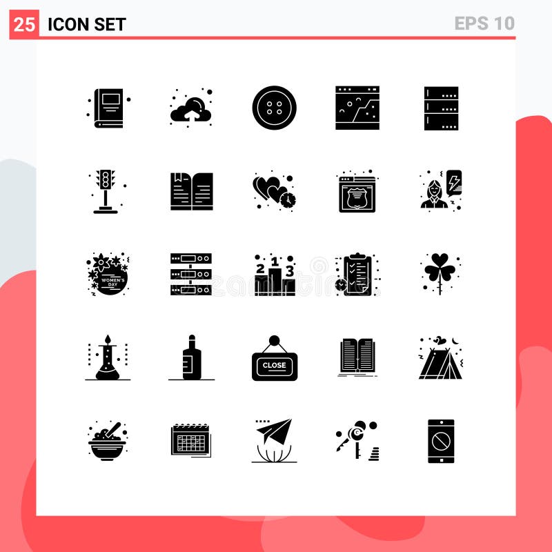 Set of 25 Modern UI Icons Symbols Signs for City, Devices, Browser ...