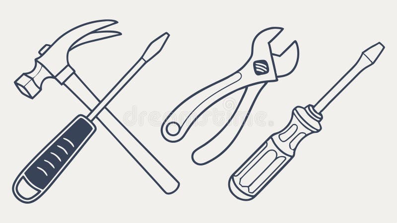 Set of Common Handyman Tools Illustration, Vector Design Generative AI ...