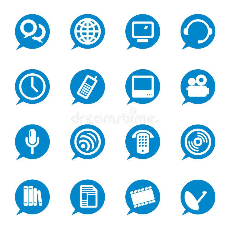 Speech bubble icon set stock vector. Illustration of geometric - 27780517