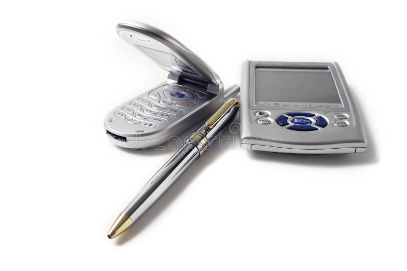 Set of Communication Tools on White Stock Photo - Image of screen ...