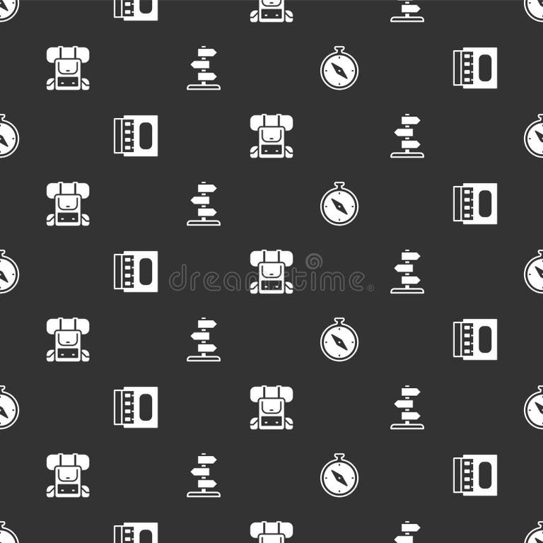 Set Compass, Matchbox and Matches, Hiking Backpack and Road Traffic ...