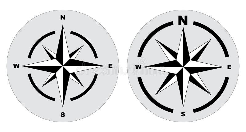 Set of Compass or North Arrow Concept. Stock Vector - Illustration of ...