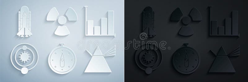 Set Compass, Pie Chart Infographic, Solar System, Light Rays Prism ...