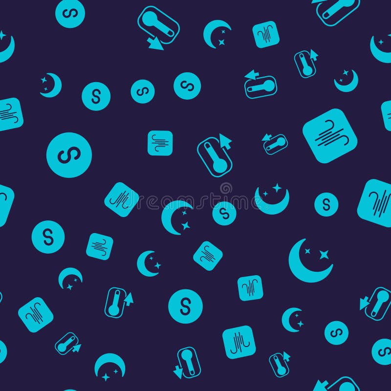 Set Compass South, Wind, Thermometer and Moon and Stars on Seamless ...