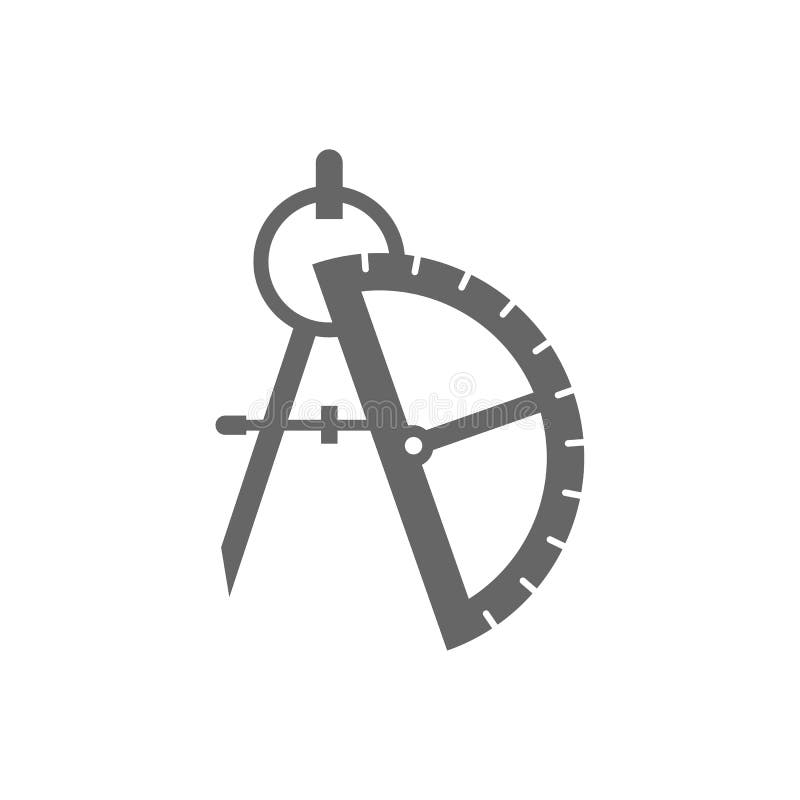 Set of Compass Tools Icon Vector, Engineering Simple Icon Template ...