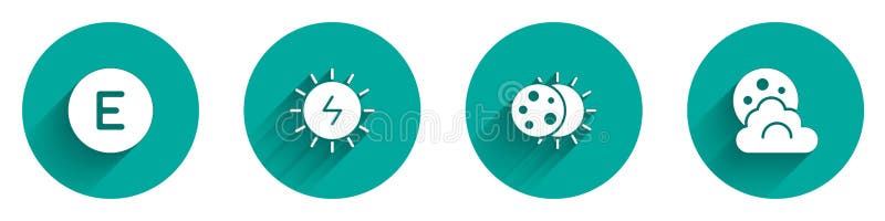 Set Compass West, Solar Energy Panel, Eclipse of the Sun and Cloud with ...