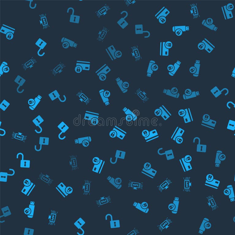 Set Computer Api Interface, Credit Card with Lock, USB Flash Drive and ...